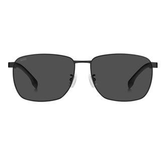 HUGO BOSS Rechteck-Sonnenbrille f&uuml;r Herren (Dunkles Ruthenium/Grau)