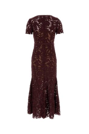 Self Portrait Womens Burgundy Lace Dress Abiti