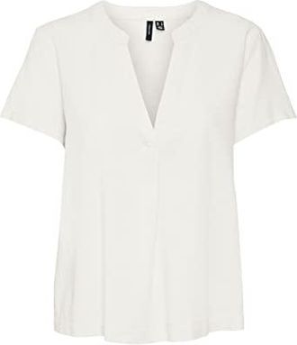 Vero Moda VMMYMILO SS Top WVN GA Haut, Blanche-Neige, M Femmes