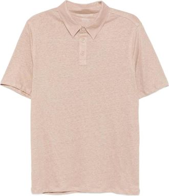 Majestic Filatures Homme, Tops, Beige, Taille: L Polo Textur&eacute; Flamm&eacute;