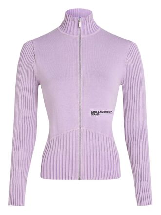 Karl Lagerfeld Utility-Pullover mit Reißverschluss - Violett