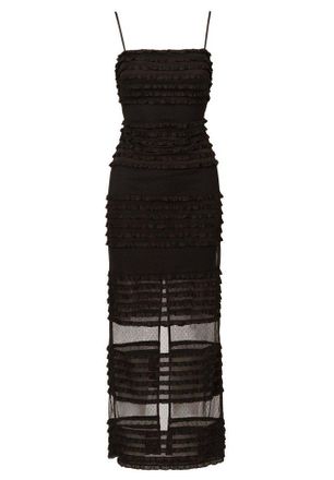 Adrianna Papell Abendkleid Ruffle Knit Long Dress A chic ruffle evening gown