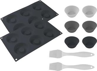 Cecotec Zubehör für Heißluftfritteusen - Air Fryer - Cecofry SweetBake XL Pack Zubehör. Hochwertige, BPA-freie Silikonformen für Donuts und Muffins, Silikonpi