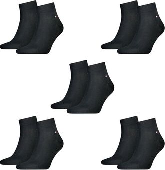 Tommy Hilfiger Herren Classic Quarter Socken 342025001 10 Paar, Farbe:Schwarz;Sockengr&ouml;&szlig;e:43-46;Artikel:Quarter schwarz 342025001-200
