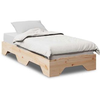 vidaXL Cadre de lit sans matelas empilable 90x200 cm bois massif vidaXL