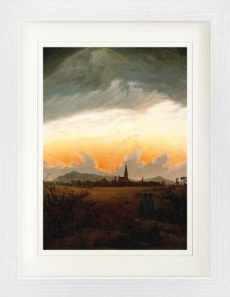 1art1 Caspar David Friedrich Poster Neubrandenburg, Um 1817, Detail Gerahmtes Bild Mit Edlem Passepartout | Wand-Bilder | Im Bilderrahmen 40x30 cm