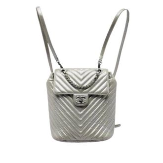 Chanel Pre-owned Sac &agrave; dos matelass&eacute; iridescent - Femme - Pre-owned - Gris - Taille: ONE Size