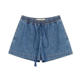 Valentino Denim Chambray Shorts - - Shorts - Damen - Blau - S