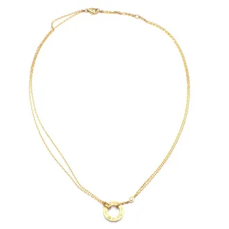 Cartier Yellow Gold and Diamond LOVE Double Chain Necklace with Box