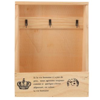 Supvox SECFOU Rustikaler Schl&uuml;sselhalter aus Holz Wandmontage Schl&uuml;sselaufbewahrung Box mit Nat&uuml;rlicher Maserung und Robustem Material f&uuml;r Flur Eingangsberei