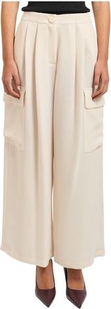 A|X Armani Exchange Femme, Pantalons, Beige, Taille: 42 FR Pantalon en tissu m&eacute;lang&eacute;