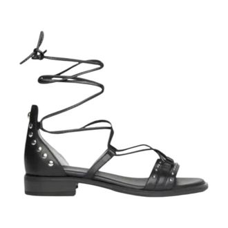 Nero Giardini Schwarze flache Sandalen E218670D - - Shoes - Damen - Schwarzk - 35 EU