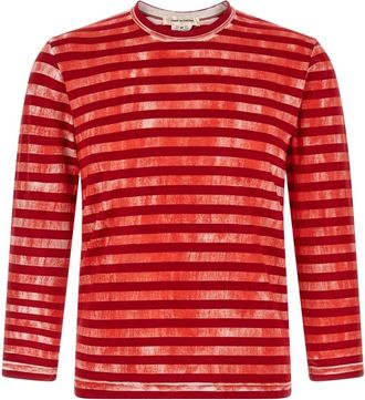 Comme Des Gar&ccedil;ons Femme, Tops, Rouge, Taille: 38 FR T-shirt ray&eacute;