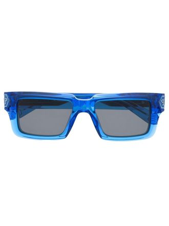 Philipp Plein Eyewear lunettes de soleil &agrave; monture carr&eacute;e - Bleu