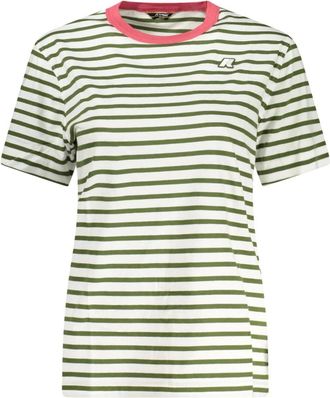 K-Way Femme, Tops, Multicolore, Taille: 42 FR T-Shirt Ray&eacute; &agrave; Manches Courtes