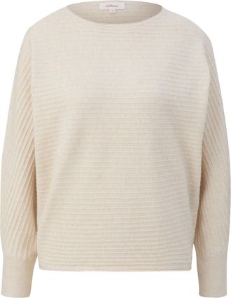 s.Oliver Weicher Strickpullover aus Viskosemix mit Fledermaus&auml;rmeln