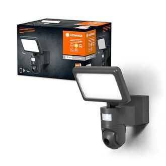 Ledvance SMART+ WIFI FLOOD AUTO CAM 20cm - LED Fluter mit Bewegungs- und Tageslichtsensor, HD-Kamera, integrierter Fernsprecheinrichtung, Alarm-Funktion, 23 W,