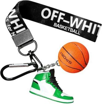 Generic Porte-cl&eacute;s &eacute;l&eacute;gant avec mini baskets et cordon, excellent cadeau pour les amis, les enfants, la famille, Vert, M