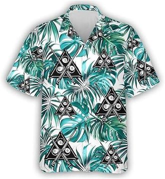 Keephen kewing Billiard Jeu Impression 3D Chemise Hawaiienne Femmes Hommes Billes de Billard Chemise &agrave; Boutons Casual Bowling Chemise &Eacute;t&eacute; &Eacute;quipe Chemise
