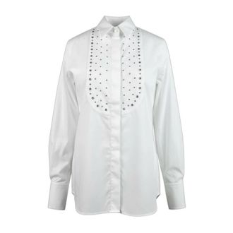 Caliban Shirt mit Nietenbesatz - - Blouses & Shirts - Damen - Wei&szlig; - XL