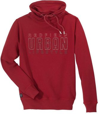 Redfield Sweater Redfield XXL Sweatshirt rot Schlauchkragen modisch
