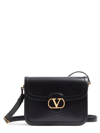Valentino Garavani Womens 9to5 Shoulder Bag Black Calf Leather