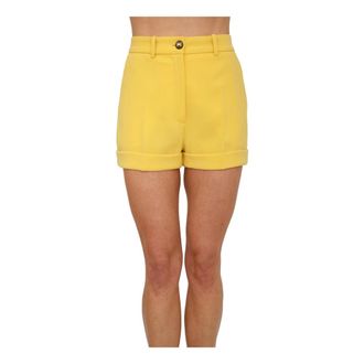Elisabetta Franchi Leichte Cr&ecirc;pe-Shorts - - Shorts - Damen - Gelb - XS