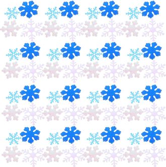 Artibetter 700 St&uuml;ck Kunststoff Schneeflocken Konfetti in Wei&szlig; und Blau Weihnachtskonfetti f&uuml;r Partys Hochzeiten und Festdekorationen Verschiedene Gr&ouml;&szlig;en