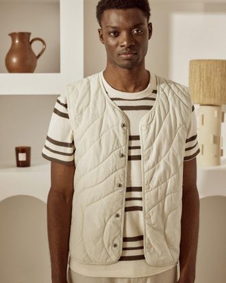 Faguo Veste sans manches coton &eacute;crue