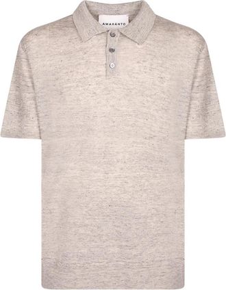 Amaranto Amar&aacute;nto, Homme, Tops, Gris, Taille: L Polo &agrave; manches courtes