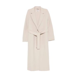 Max Mara Femme, Manteaux, Beige, Taille: 32 FR Manteaux Ceintur&eacute;s