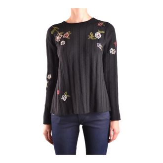 Red Valentino Blumiges Boho Oversized Strickware - - Knitwear - Damen - Schwarzk - S