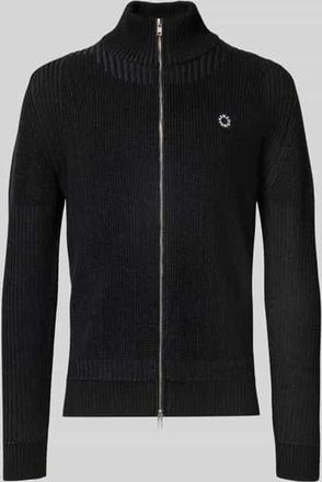 Kenzo Jacke in Strick-Optik mit Logo-Patch