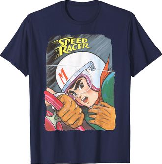 Manga Speed Racer Logo Schliessen T-Shirt