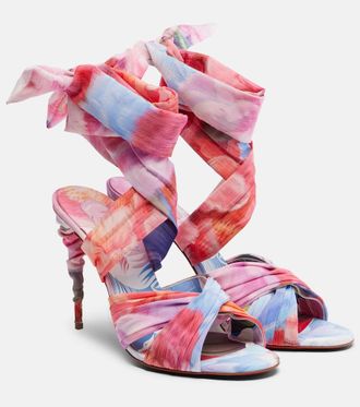 Christian Louboutin Sandales Affabula &agrave; fleurs