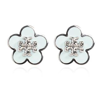 Tory Burch Femme, Accessoires, Bleu, Taille: ONE Size Boucles doreilles motif floral