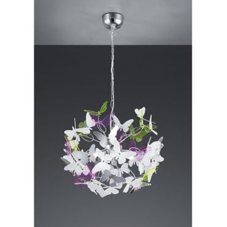 Reality Suspension Papillon 4xG9 Chrome Papillons Multicolores &Oslash;50 cm Trio Lighting