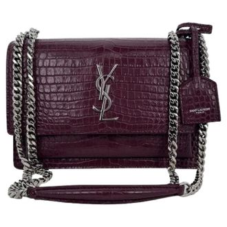 Saint Laurent Sac bandouli&egrave;re moyen Sunset Pre-owned - Femme - Pre-owned - Violet - Taille: ONE Size