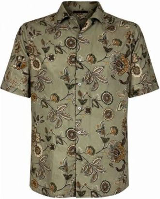 Manuel Ritz Homme, Chemises, Vert, Taille: M Chemise Manches Courtes