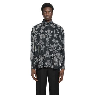 Giorgio Armani Floral Seersucker Shirt