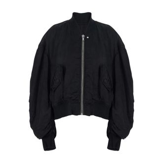 Rick Owens Femme, Vestes, Noir, Taille: 38 FR Secchia Flight Bomber Jacket