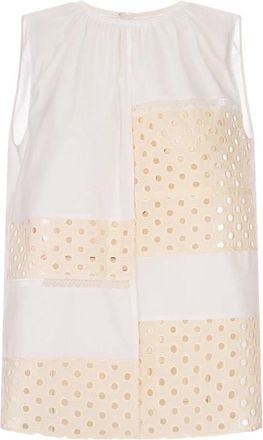 Marni Femme, Tops, Blanc, Taille: 36 FR Blouse Sans Manches