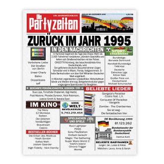 Stuff4 31. Vintage Bilder Poster Ungerahmt - Zur&uuml;ck im Jahr 1995 Zeitung - Wandbilder Wohnzimmer Schlafzimmer Vintage 30 Jahrgang Geboren, 20cm x 25cm Wand D