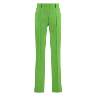 Msgm Flared Viscose Hosen - - Trousers - Damen - Gr&uuml;n - S