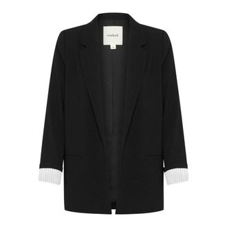 Soaked In Luxury Zusammenklappbarer Schwarzer Blazer - Klassischer Stil - - Jackets - Damen - Schwarzk - L