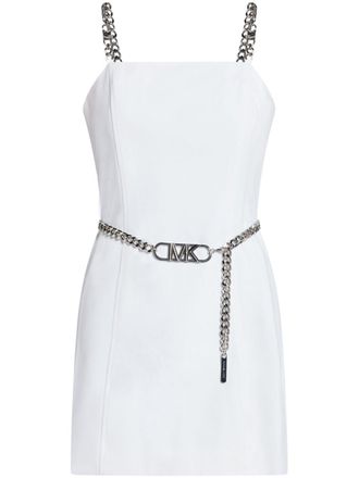 Michael Kors robe courte à taille ceinturée - Blanc