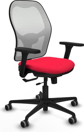 Piqueras y Crespo B&uuml;rostuhl aus blauem Netzgewebe mit 3D-Armen, h&ouml;henverstellbare Lendenwirbelst&uuml;tze, ausgestattet mit Syncro/Traslack und Schaumstoff, Rollen 65 mm, Pa