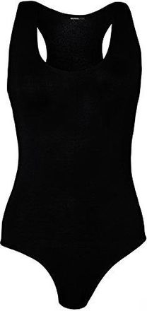 WearAll Dos Nageur Body d&eacute;bardeur Top sans Manches - Noir - 36-38