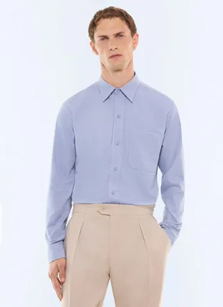 Fursac Chemise en flanelle de coton - cachemire - Taille XL - Homme