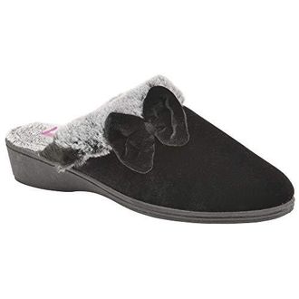 Dunlop Dunlop - Pantoufles Compens&eacute;es Femme (37 EU) (Noir)